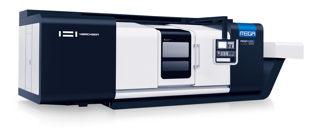 MEGA-110 | Upgraded Heavy Duty Flatbed Horizontal CNC Lathe | HWACHEON